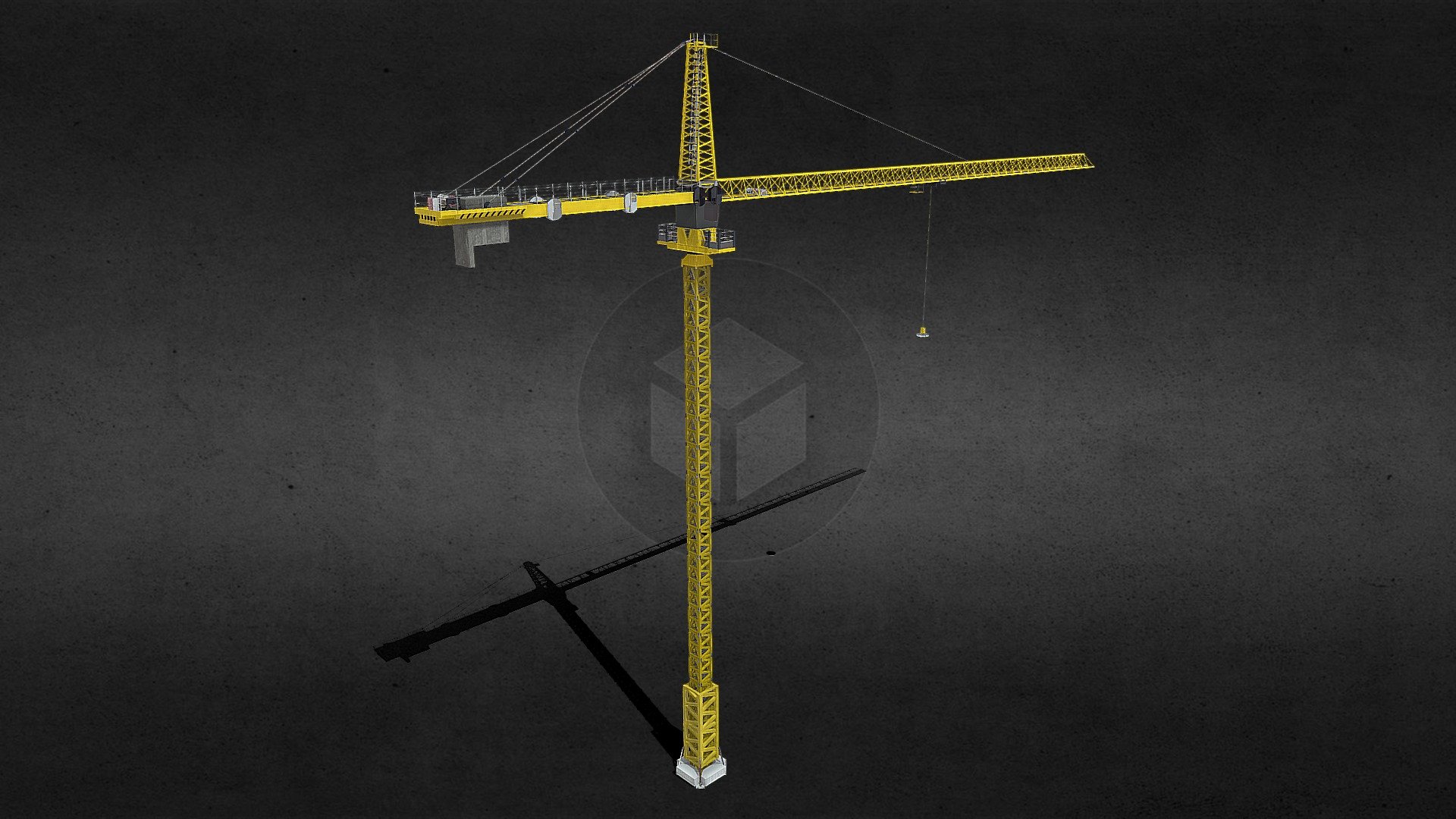Liebherr tower crane - Download Free 3D model by Cem Alagozlu (@cem.alagozlu) [0f8befc] - Sketchfab