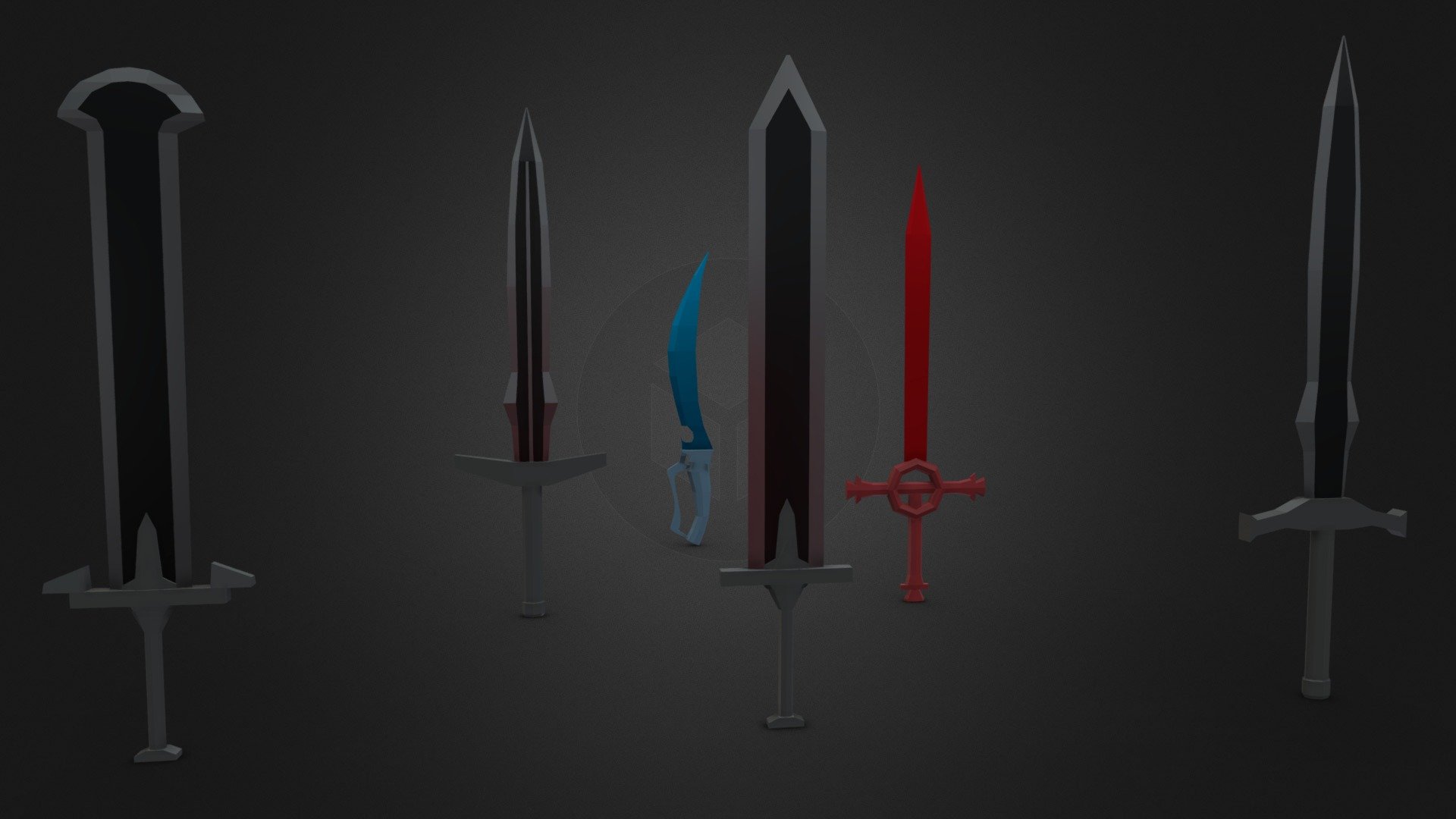 Low Poly Game Weapon: Sword Bundle Pack - Download Free 3D model by ...