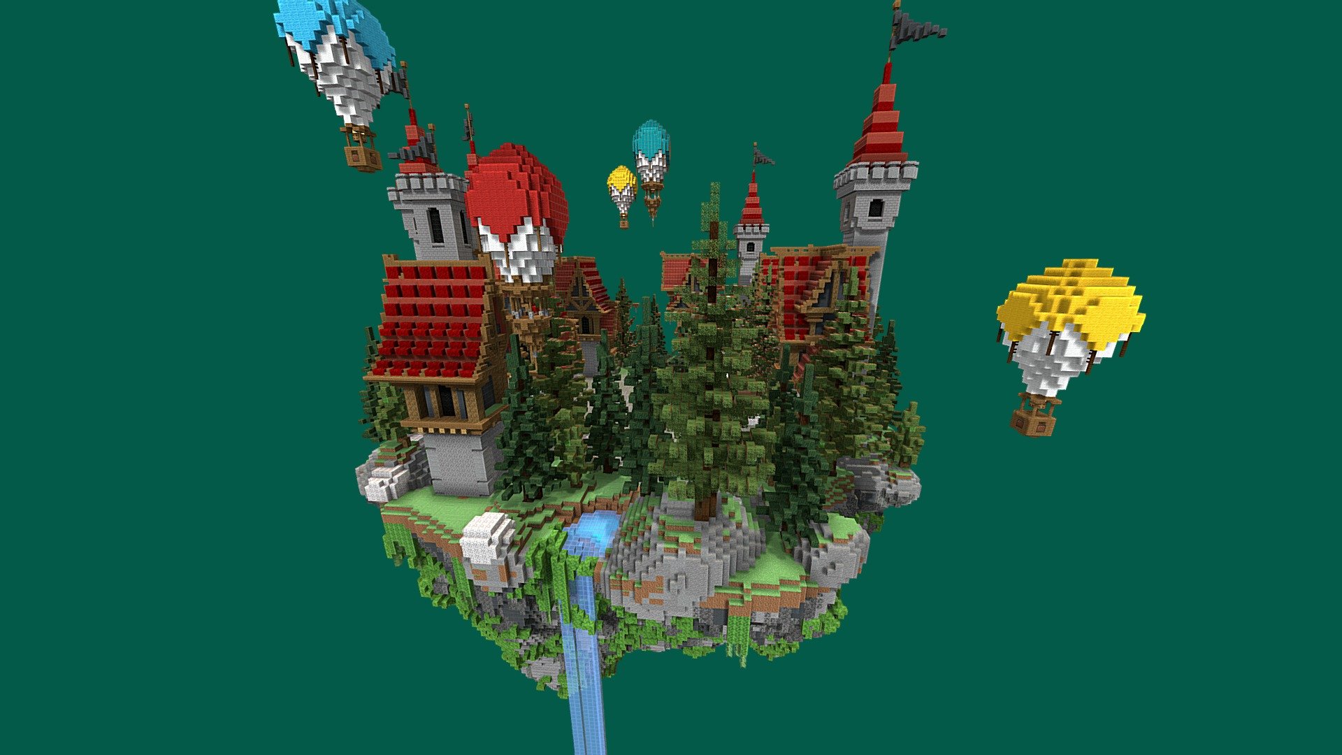 PixelMine | Sky Castle Spawn - 3D model by PixelMine [0f96323] - Sketchfab