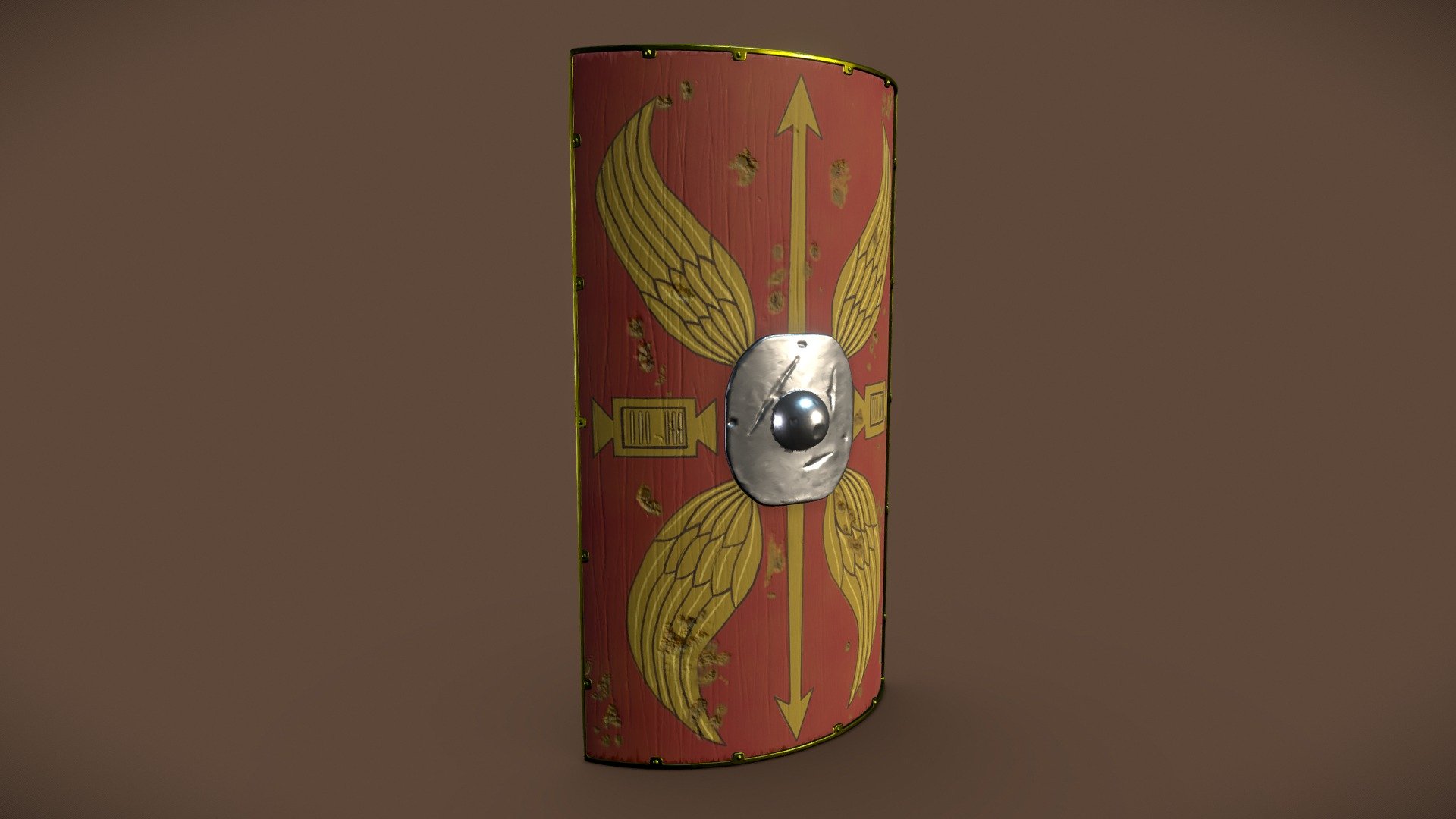 Sculpted Roman Shield - 3D model by DonaldCareme [0f9d3c5] - Sketchfab
