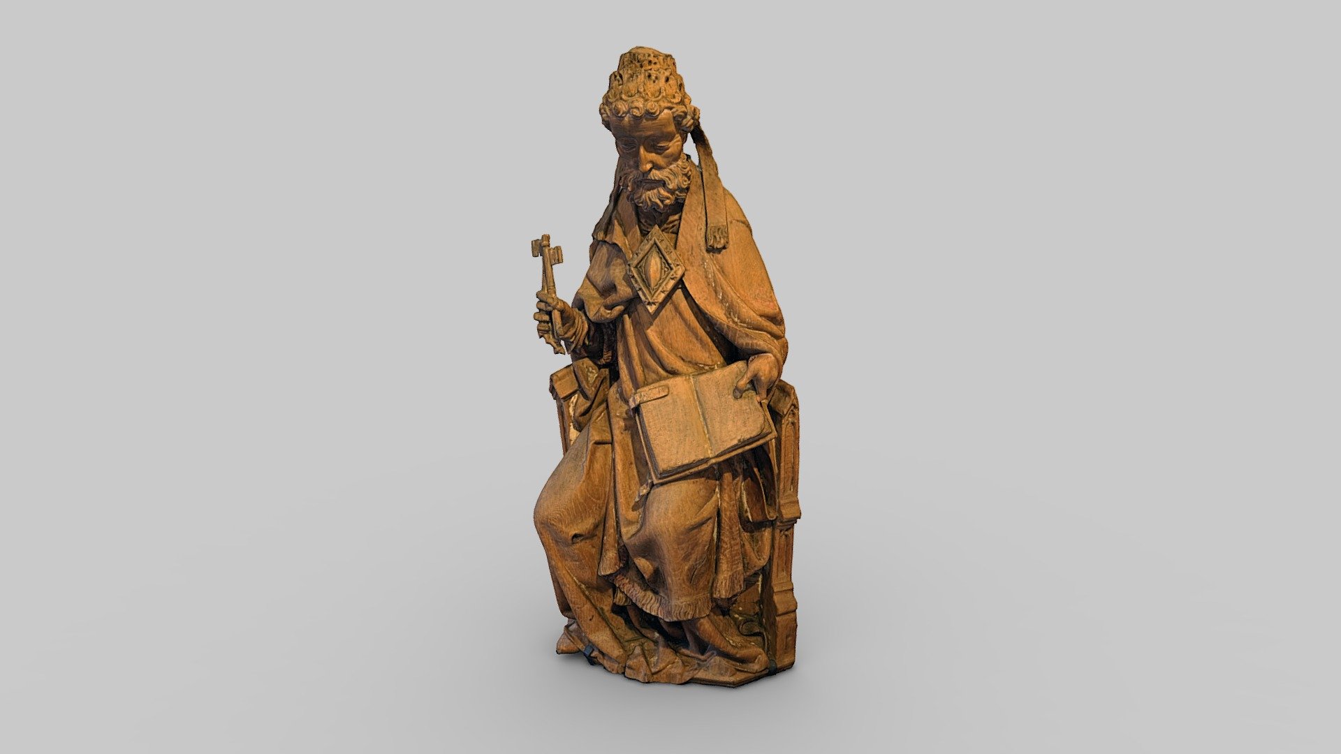 St Peter Carved Sculpture - 3D model by artfletch [0f9fc58] - Sketchfab
