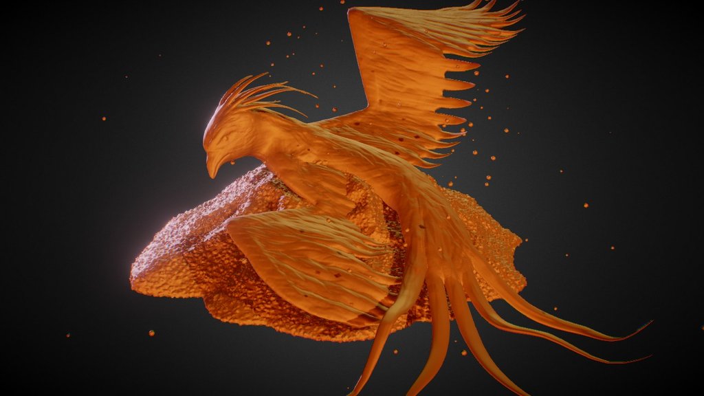 Phoenix (Day 9 SculptJanuary 2016) - Download Free 3D model by CG Boost ...