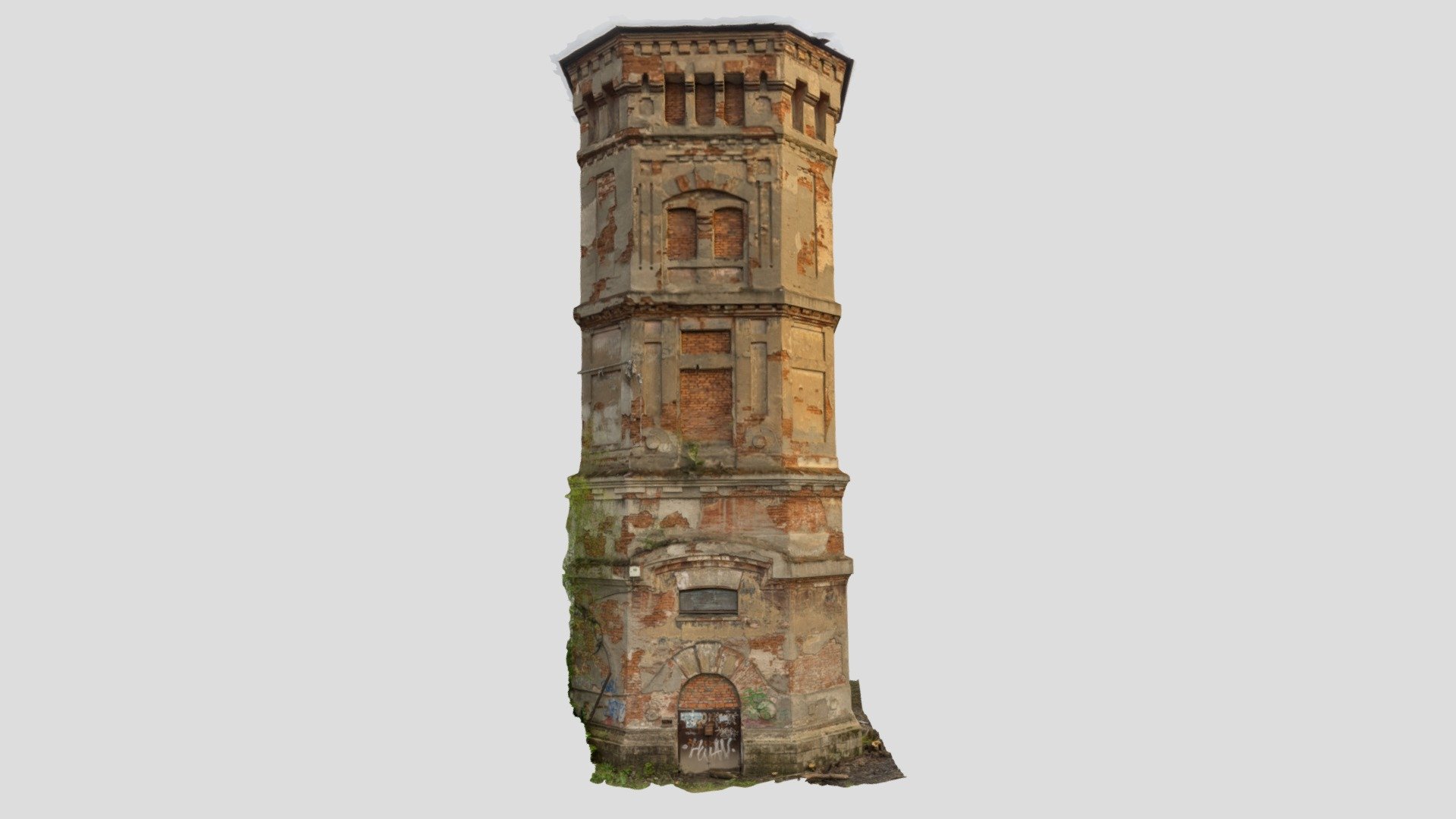 Ruined Water Tower - Download Free 3D model by greg.skvortsov [0fa17ad] - Sketchfab