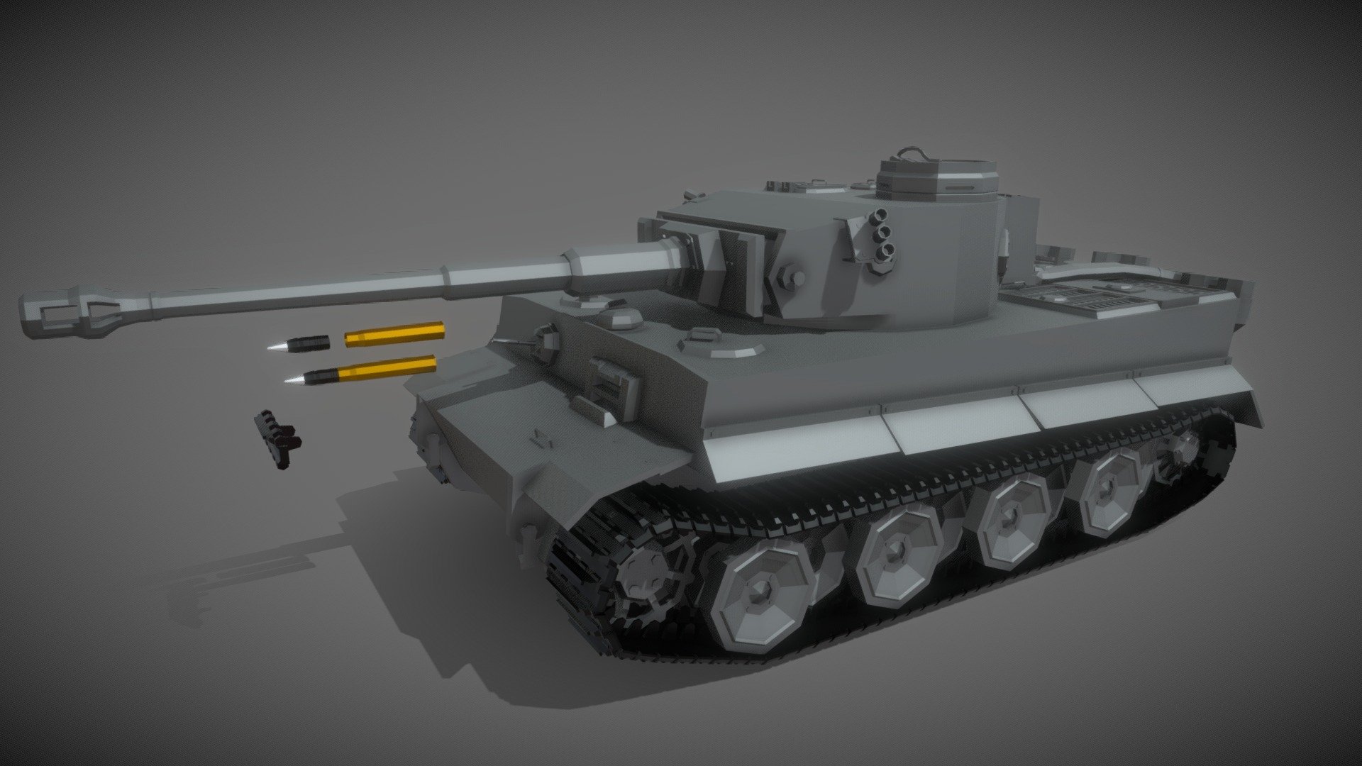 low-poly PzKpfw VI Tiger I - Download Free 3D model by D_U (@DU1701 ...