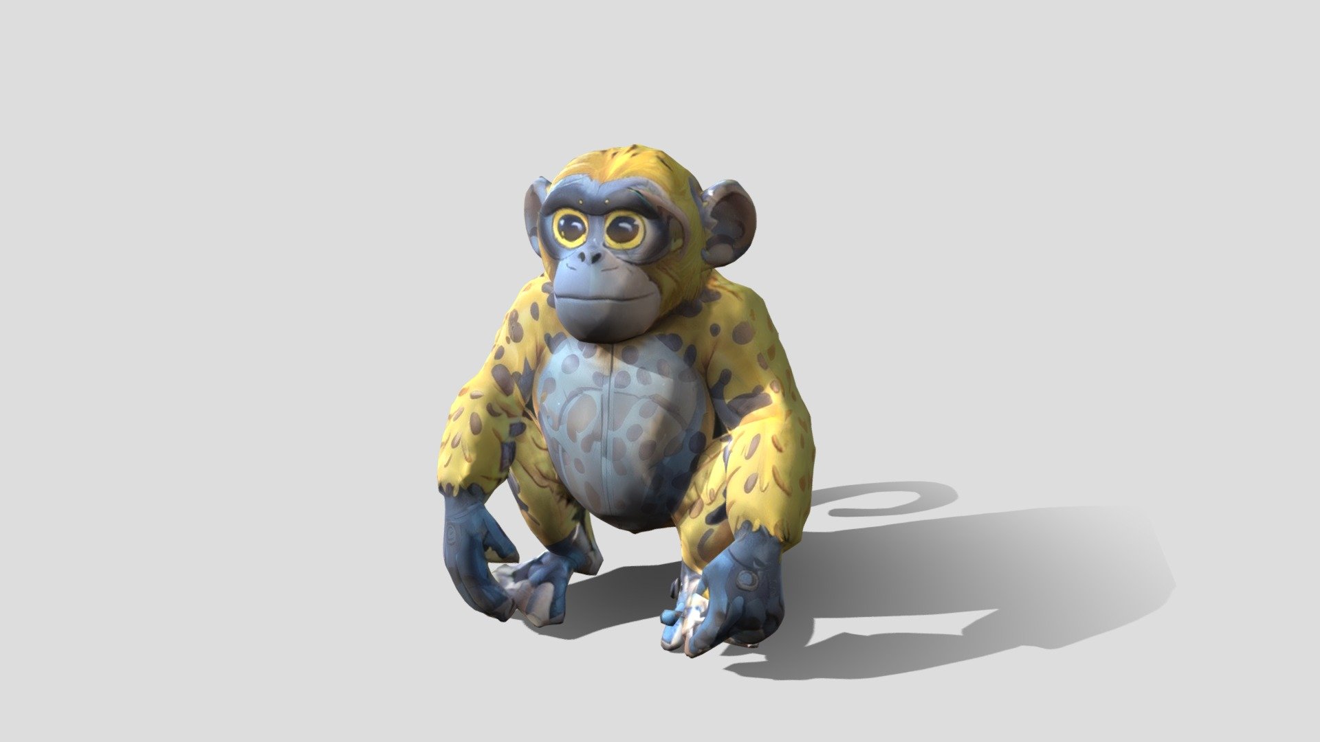 Monkey(Generate MeshyAI) - Download Free 3D model by Rar3 [0fae24d ...
