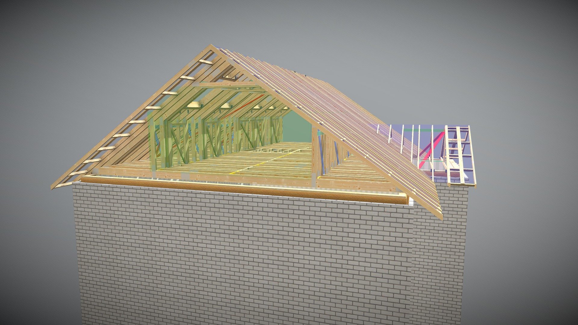 TS1902 - Plots 3,4 Attic Trusses - 3D model by robertbaxter96 [0fb0892 ...