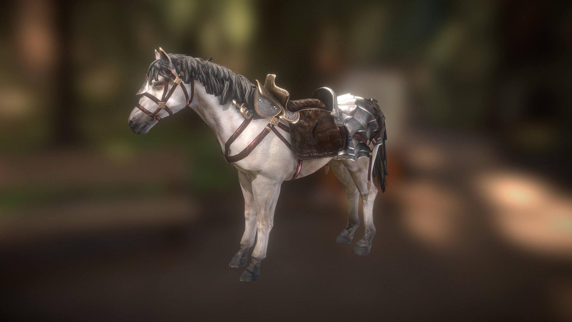 Combat Horse 2 (PBR, 2K, ANIM) - 3D model by Tokyo Designer Gakuin (@tokyodesignergakuin ...