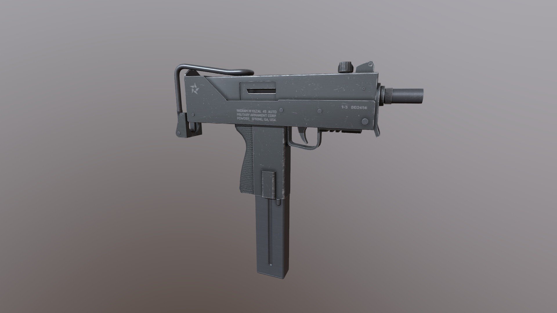 mac-10 game weapon - Buy Royalty Free 3D model by Assets 4 Games ...