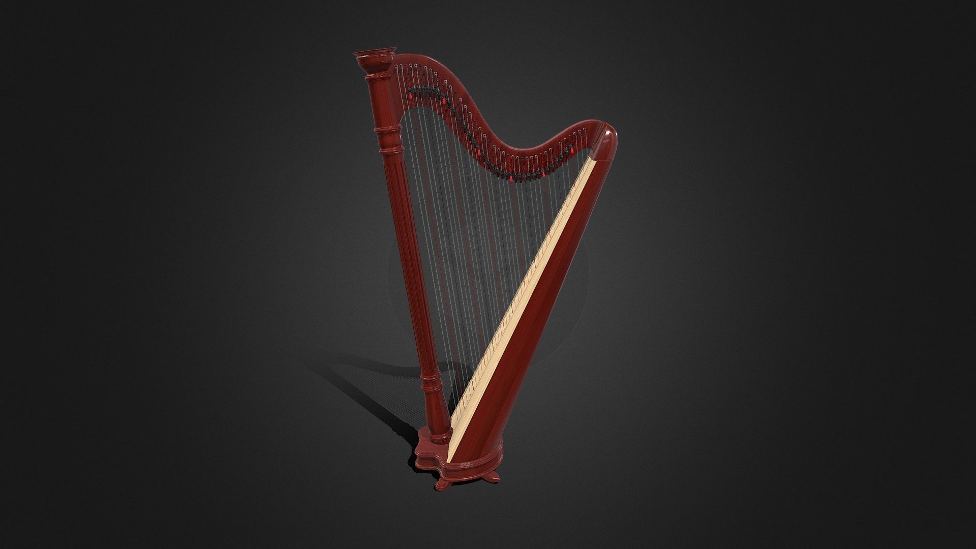 Harp - 3D model by Dmitrijus Polonskis (@3dmi_pol) [0fb2f0e] - Sketchfab