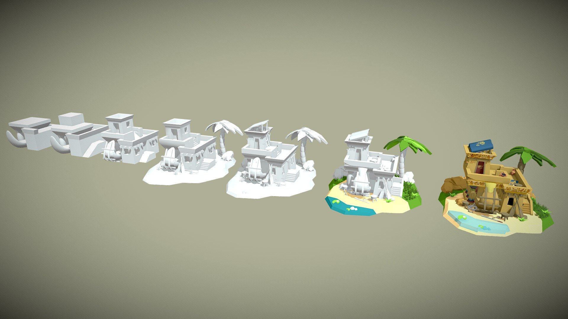 Stylized Egyptian Boatbuilder BlockoutProgress - 3D model by Joeri83 ...