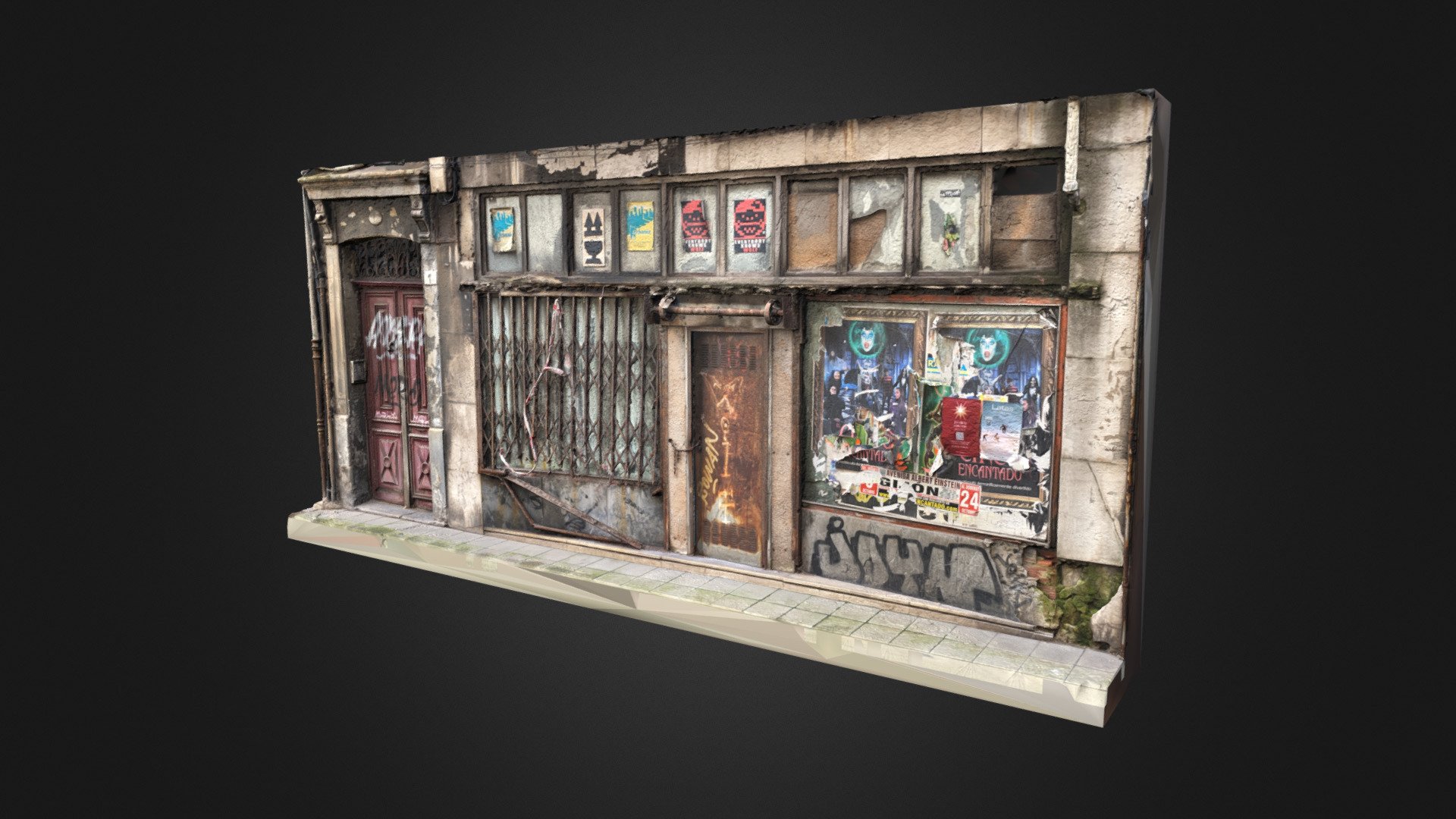 Abandoned storefront - Download Free 3D model by Scans Planet ...