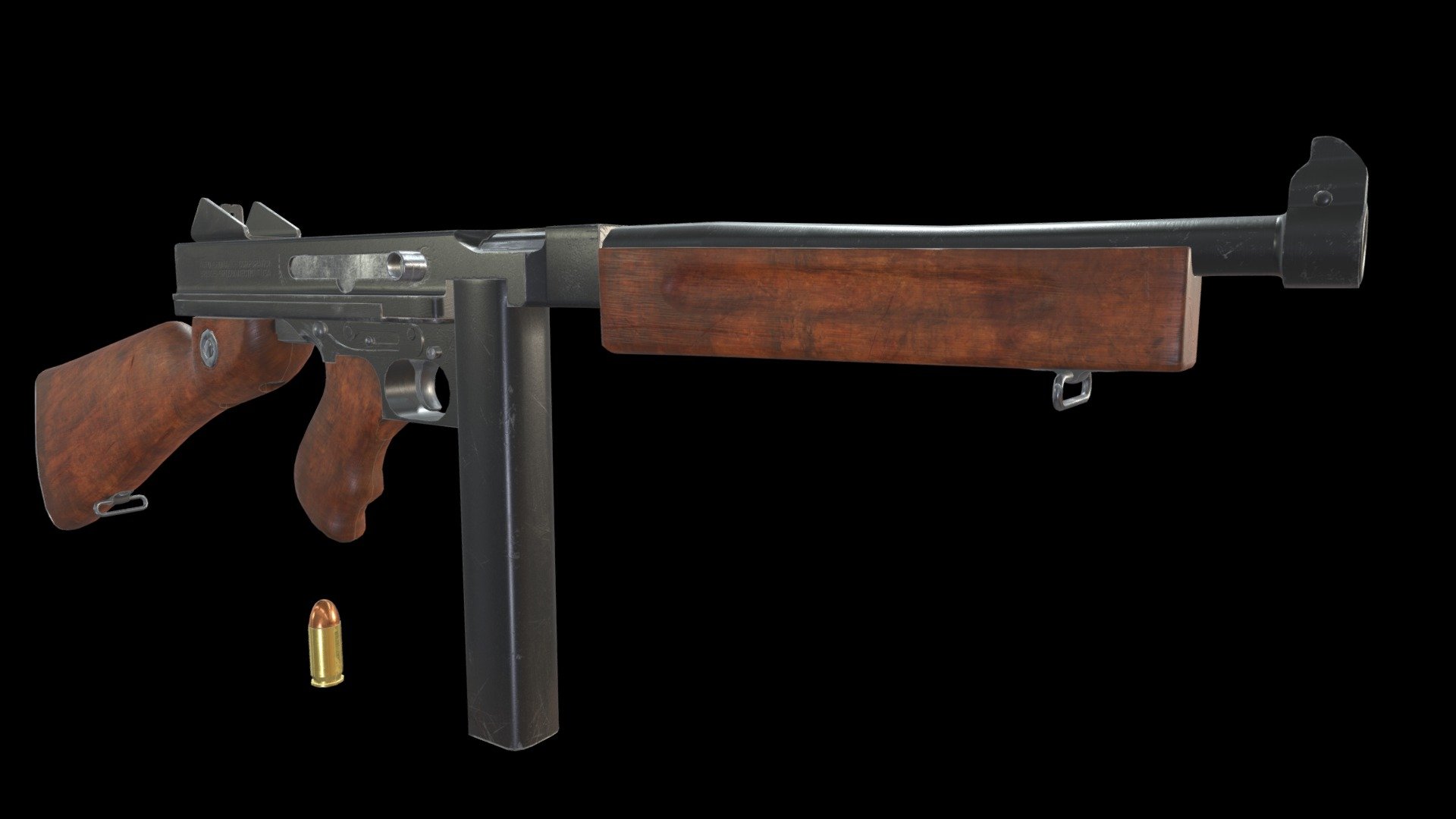 Thompson M1A1 - 3D model by h.eskandari (@hadieskandari90) [0fc4fa9 ...