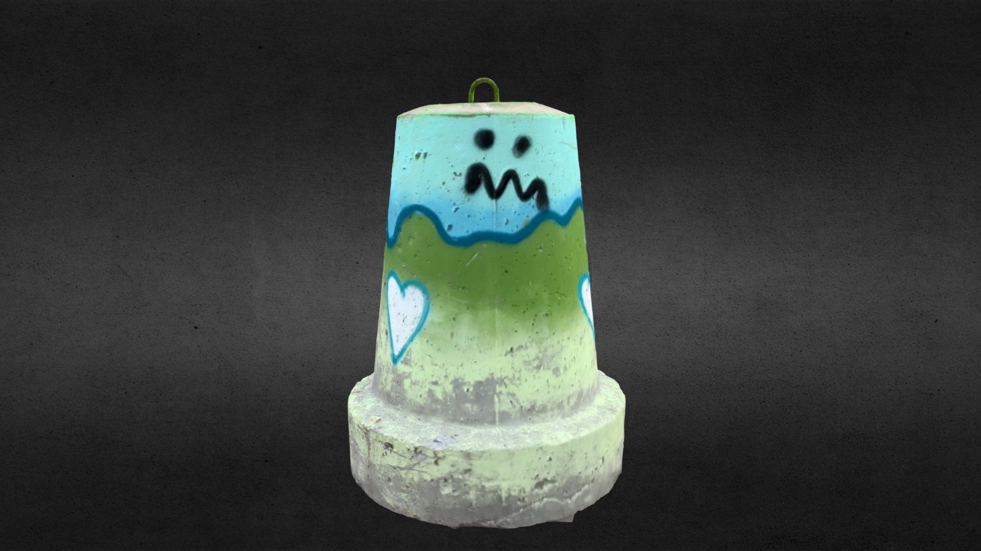 Thimble-Shaped Graffiti Bollard - 3D model by Hydrand Photogrammetry ...