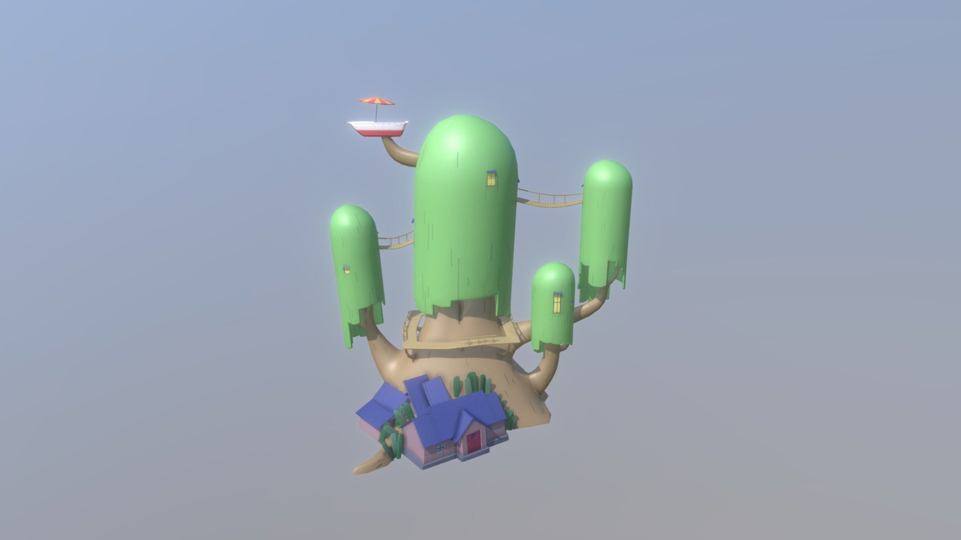 Tree House - 3D model by Belmecken [0fc8120] - Sketchfab