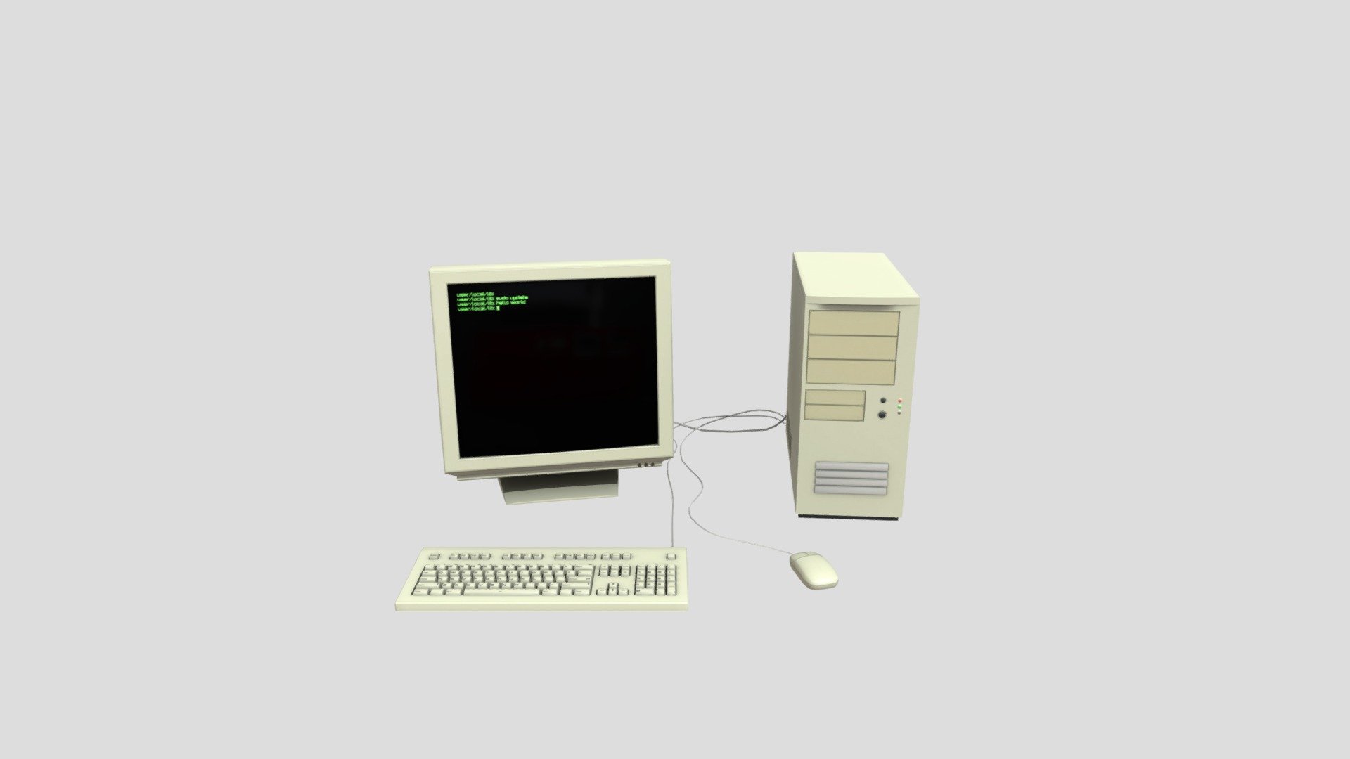 Retro_computer_setup_free - 3D model by Prakashrajj [0fc8bd6] - Sketchfab