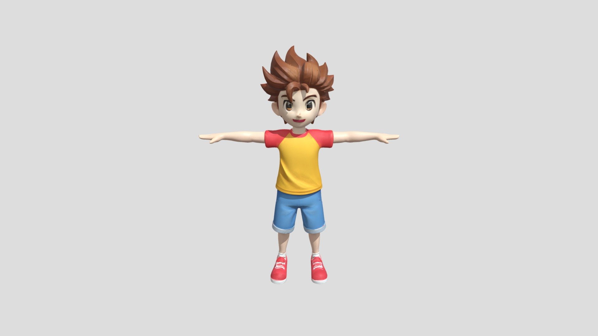 cartoon child in T-pose - 3D model by Akatana (@akatana_71) [0fc9964 ...