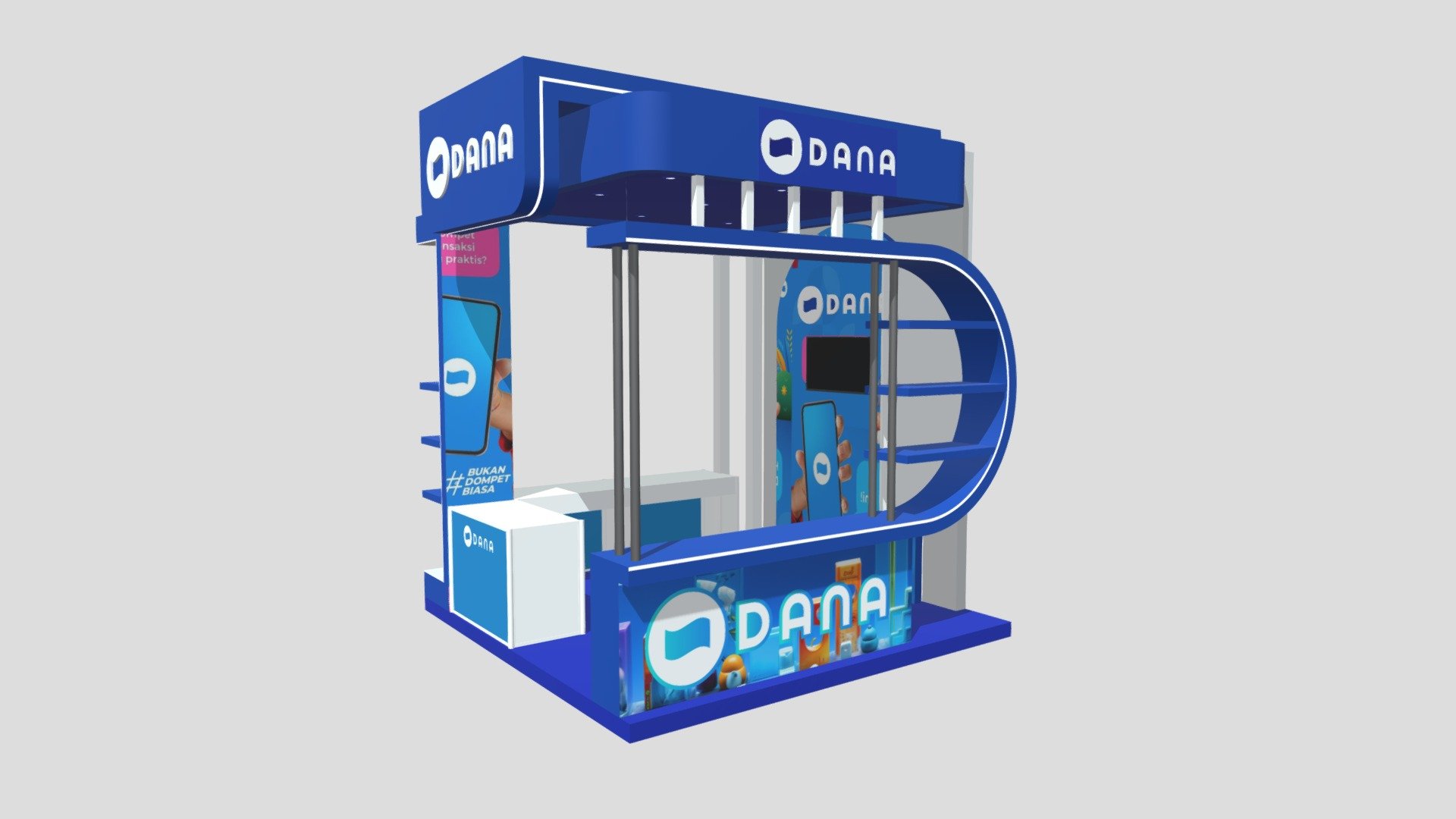 Booth 3x3 dominan color blue - 3D model by Dwi.Sulis.Tianto [0fcaff5 ...