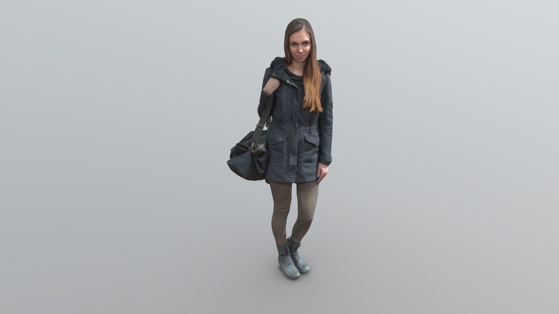Girl In Warm Coat Wearing Bag FBX - 3D model by amir.td [0fcdf71 ...
