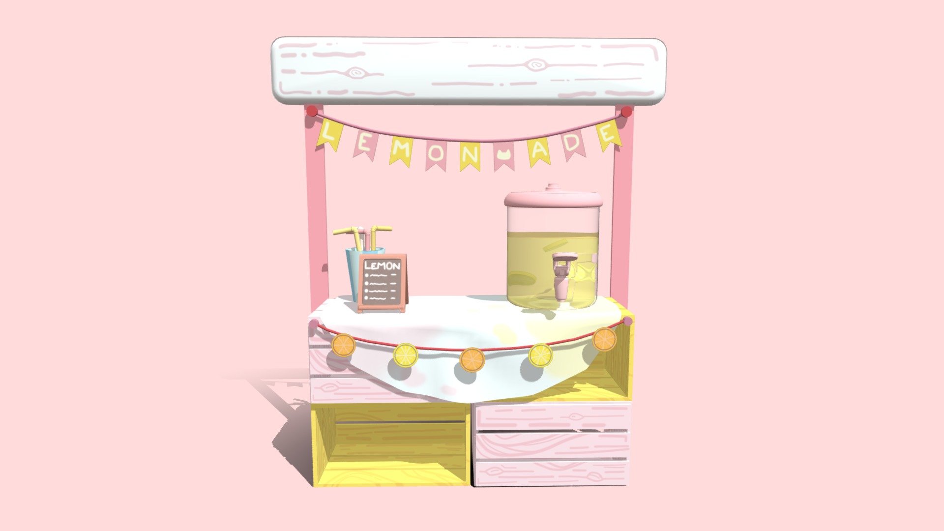 Lemonade Stand - Download Free 3D model by Qiu_Ryzu [0fd321d] - Sketchfab
