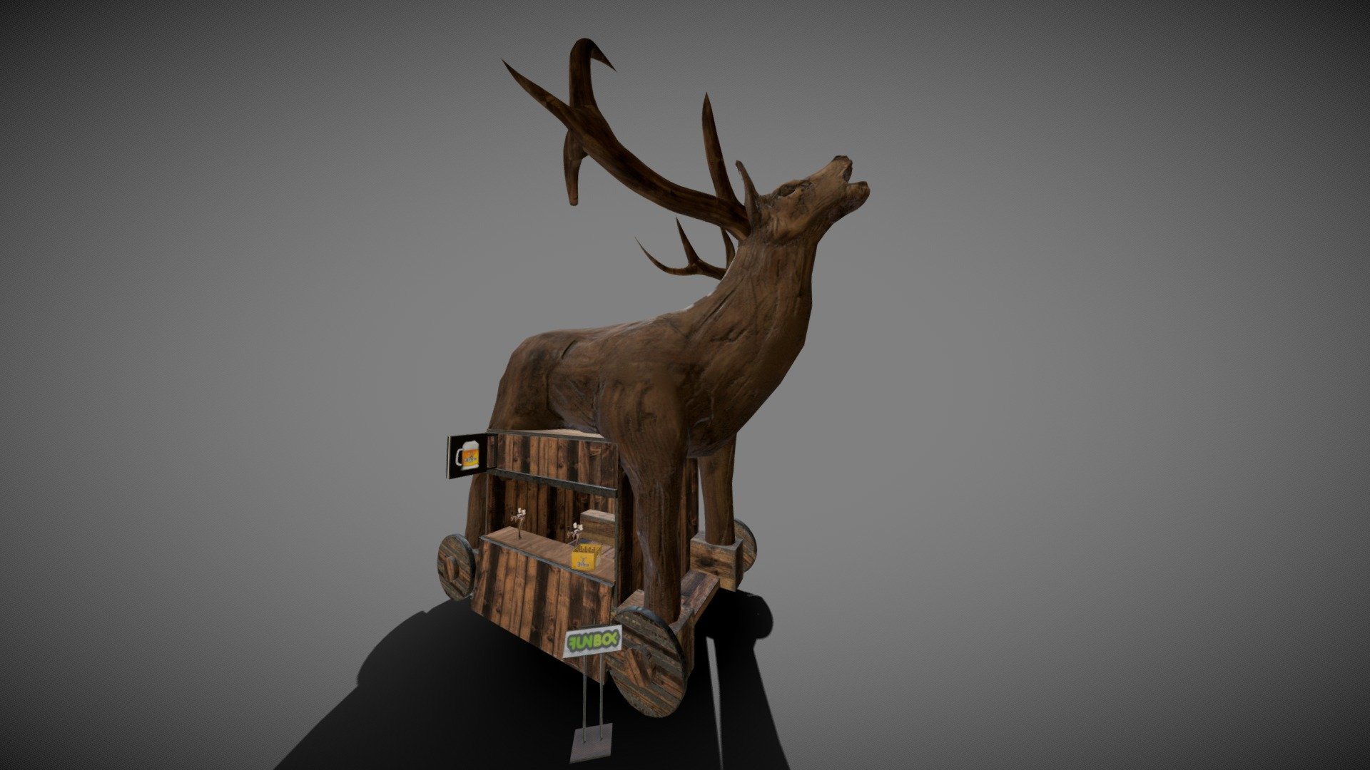 Troyan deer - 3D model by funbox [0fdb180] - Sketchfab