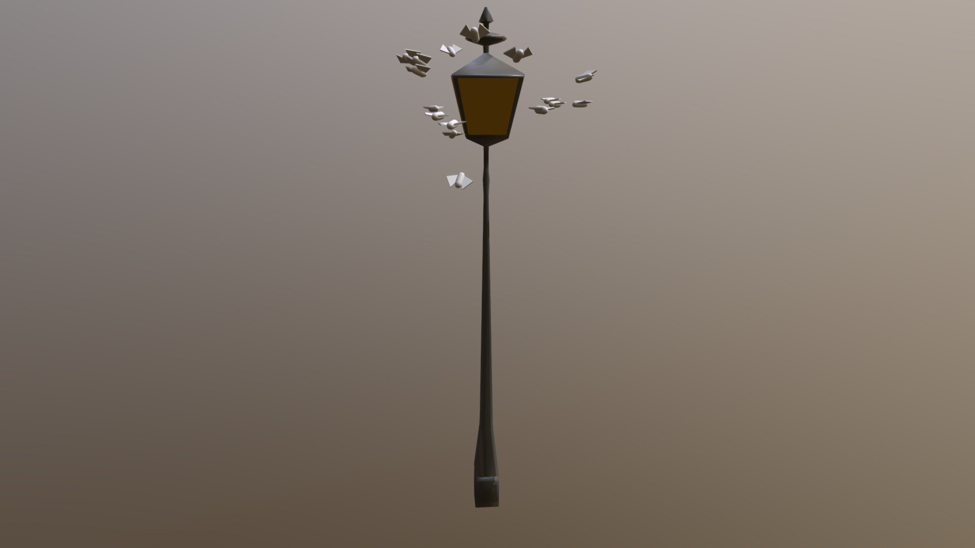 Lamp Post w/ Moths - 3D model by benediktorn [0fdbfc5] - Sketchfab