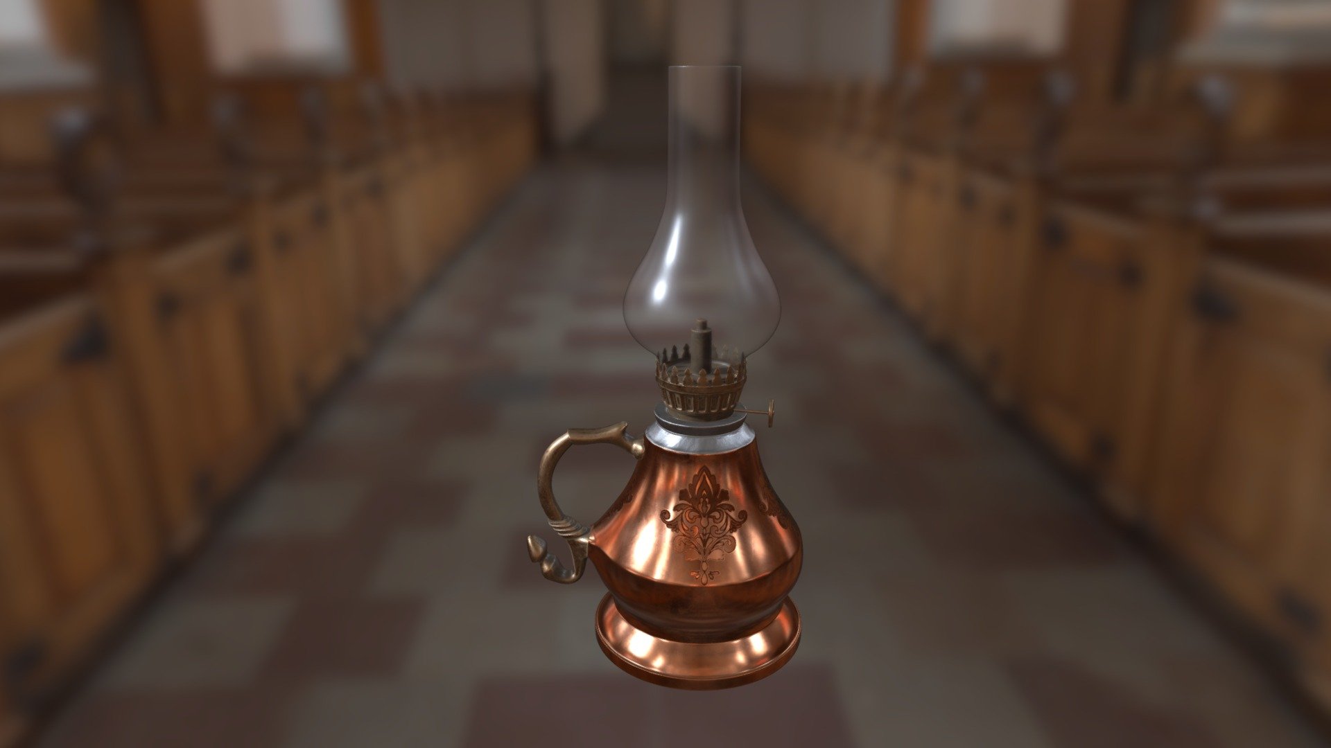 1800's Gas Lamp Model - Download Free 3D model by ghvisuals [0fddb59 ...