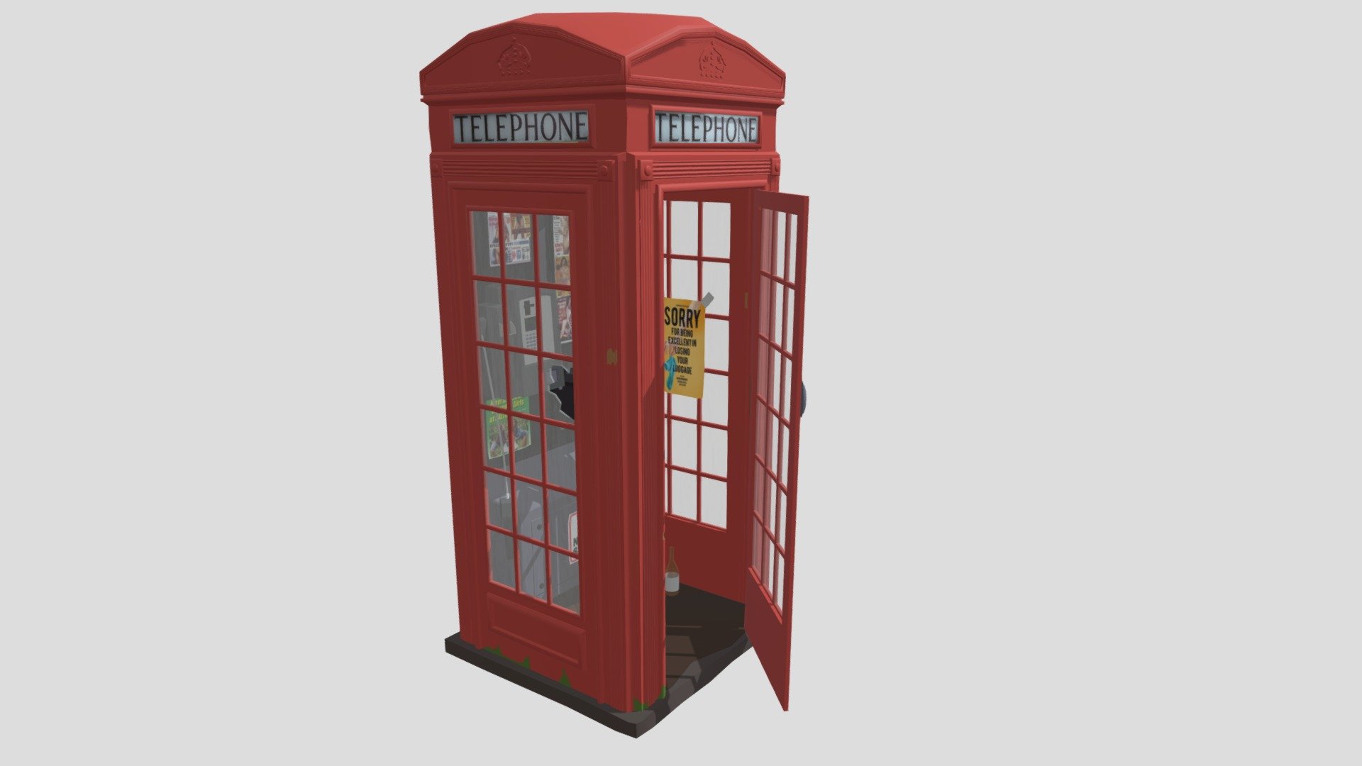 Home Work 8. Part 2.The red telephone box. Old. - Download Free 3D ...