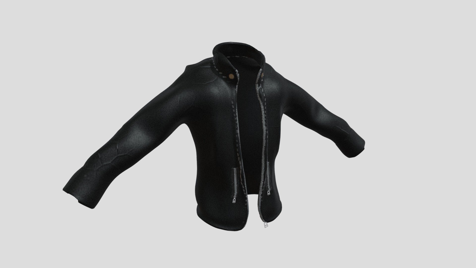 Black Leather Jacket - 3D model by MusaabAhmed (@musaabahmed360 ...