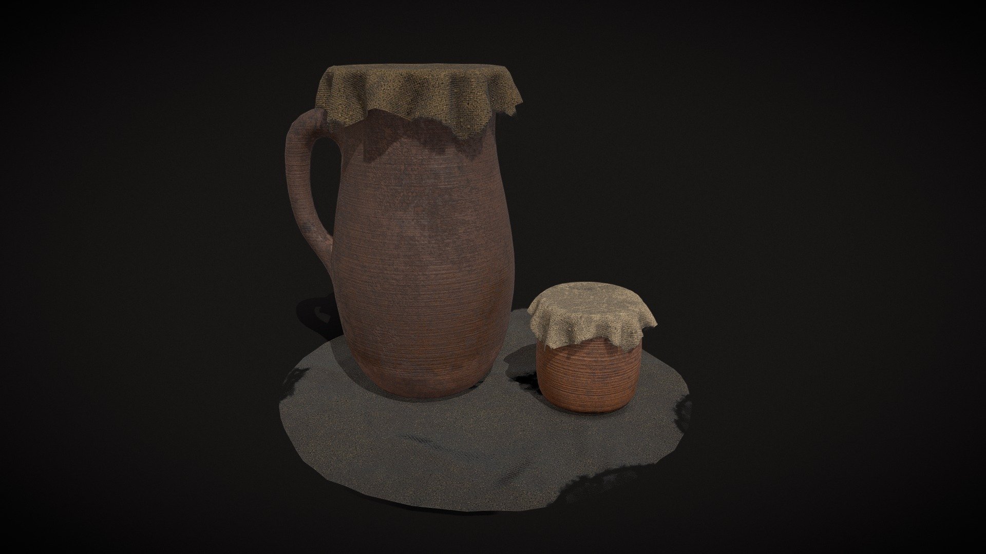 Fabric_Covered_Pottery - Buy Royalty Free 3D model by ...