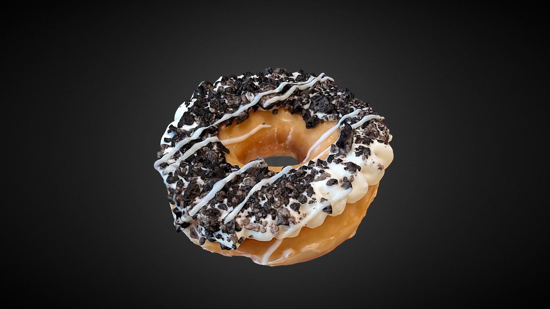 Cookies & Cream Ring Doughnut (icing frosting) - Buy Royalty Free 3D ...