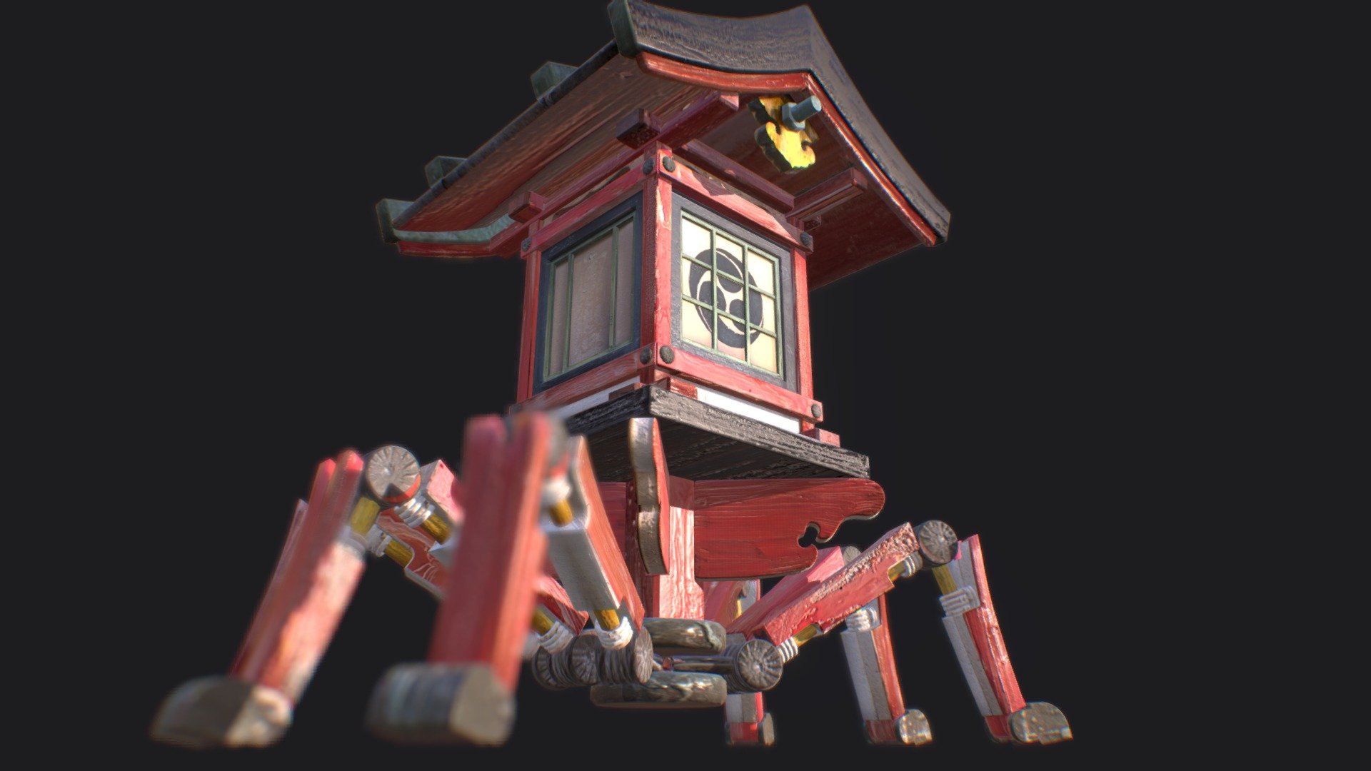 Japanese crab Lantern Robot (toro) - 3D model by captainagk [0ff21fd ...