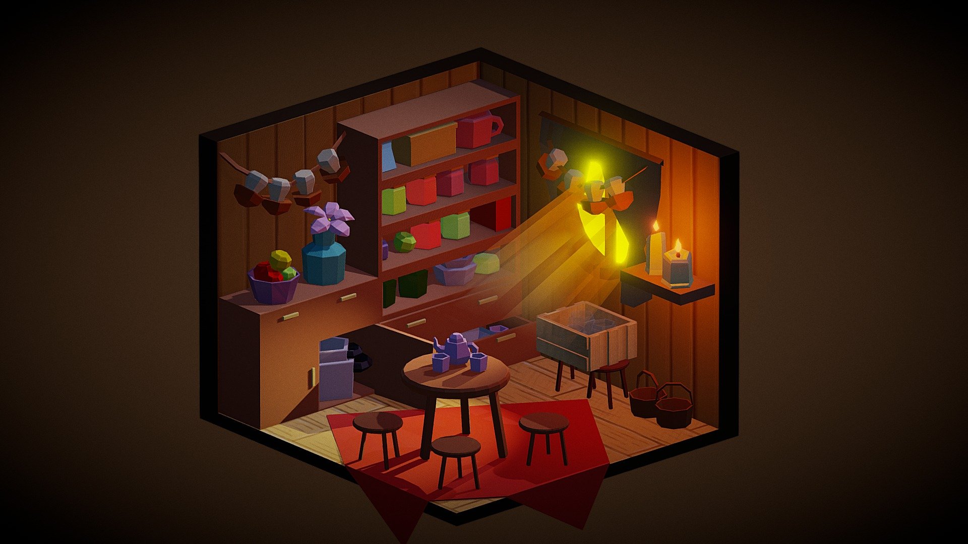 Hedgehog's shelter - Isometric Room - 3D model by Idjii [0ff5e2d ...