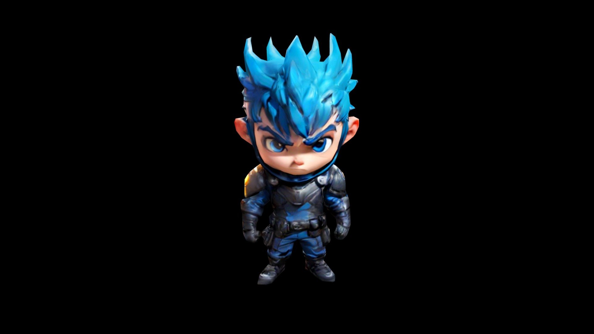 In the image, there is a chibi-style character w - Download Free 3D ...