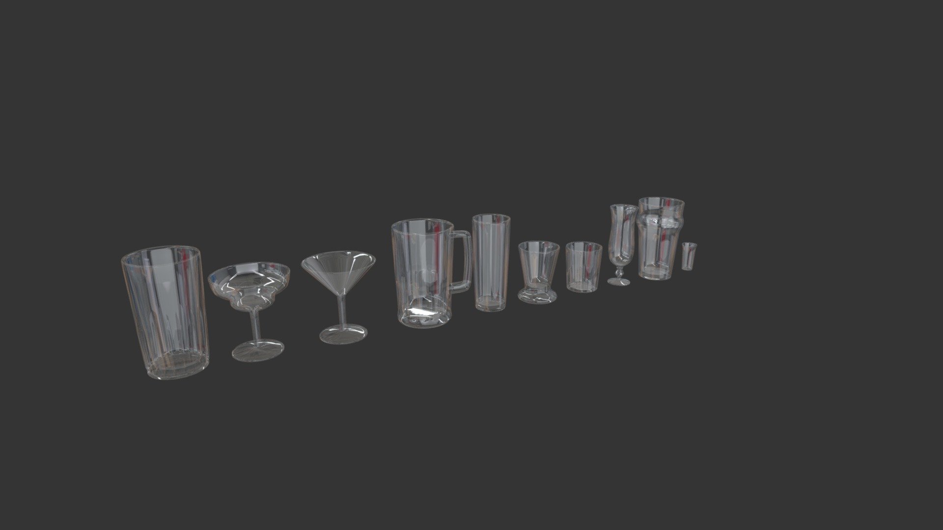 Glass Collection - Download Free 3D model by RagingCow (@marcussamiran ...