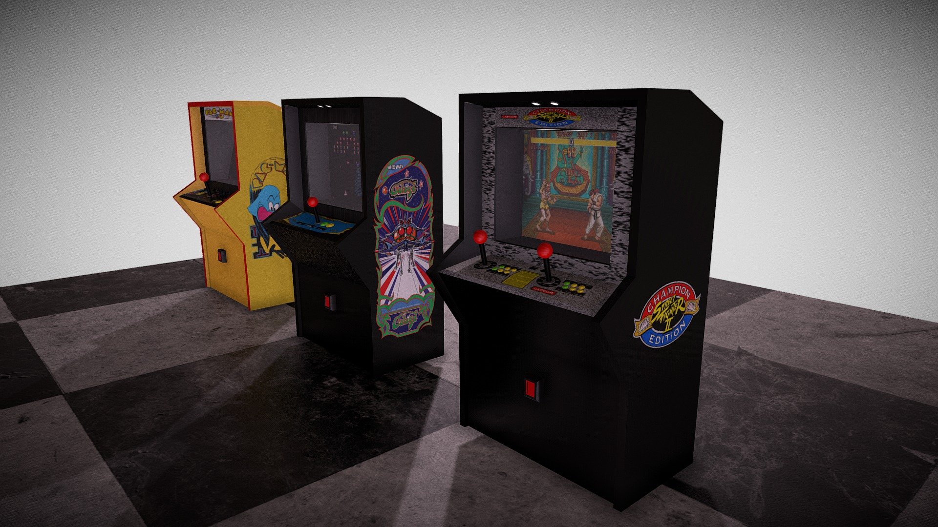 Arcade Machines Scene - Buy Royalty Free 3D model by HugoCabreth ...