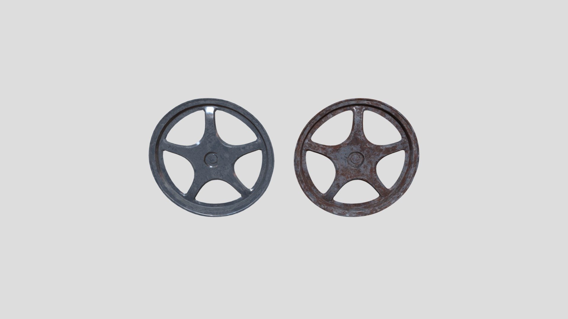 wheel rims (steel & rust) - 3D model by rebel (@512) [0ffa8f4] - Sketchfab