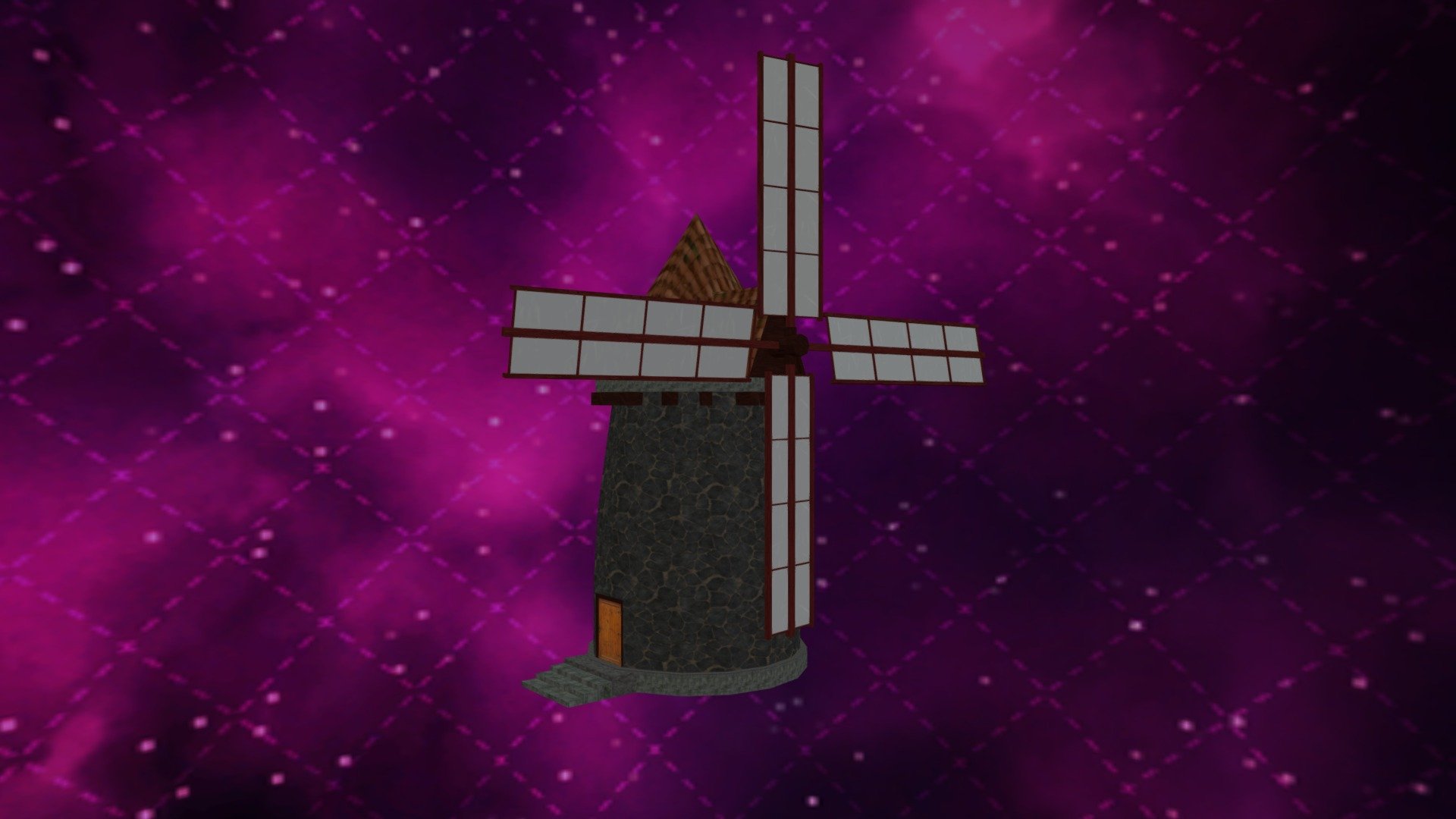 Vintage Windmill Animated .glb FREE Low Poly - Download Free 3D model ...