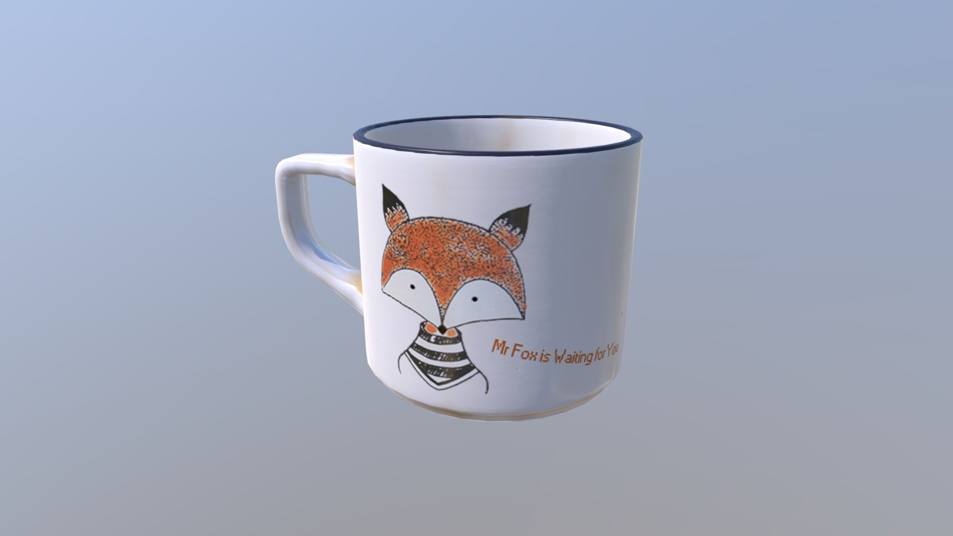 Fox Mug - 3D model by Taramis [0ffee45] - Sketchfab