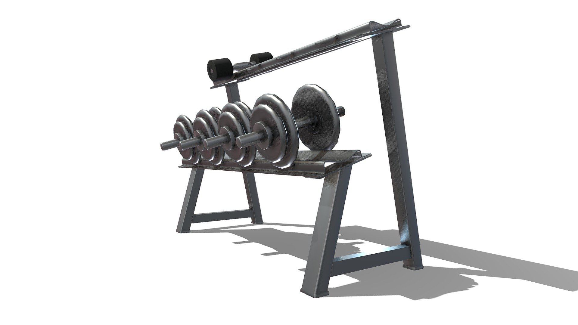 Dumbbell Rack : Gym / Exercise Equipment - Buy Royalty Free 3D model by ...