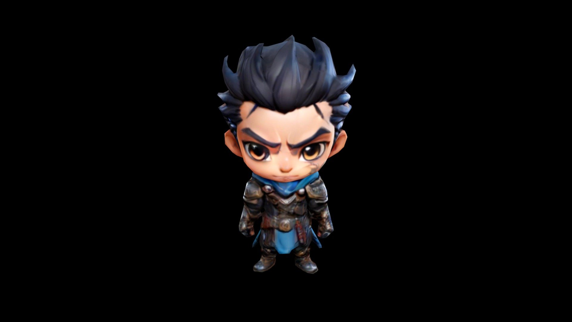 3D animated character with a serious expression, - Download Free 3D ...