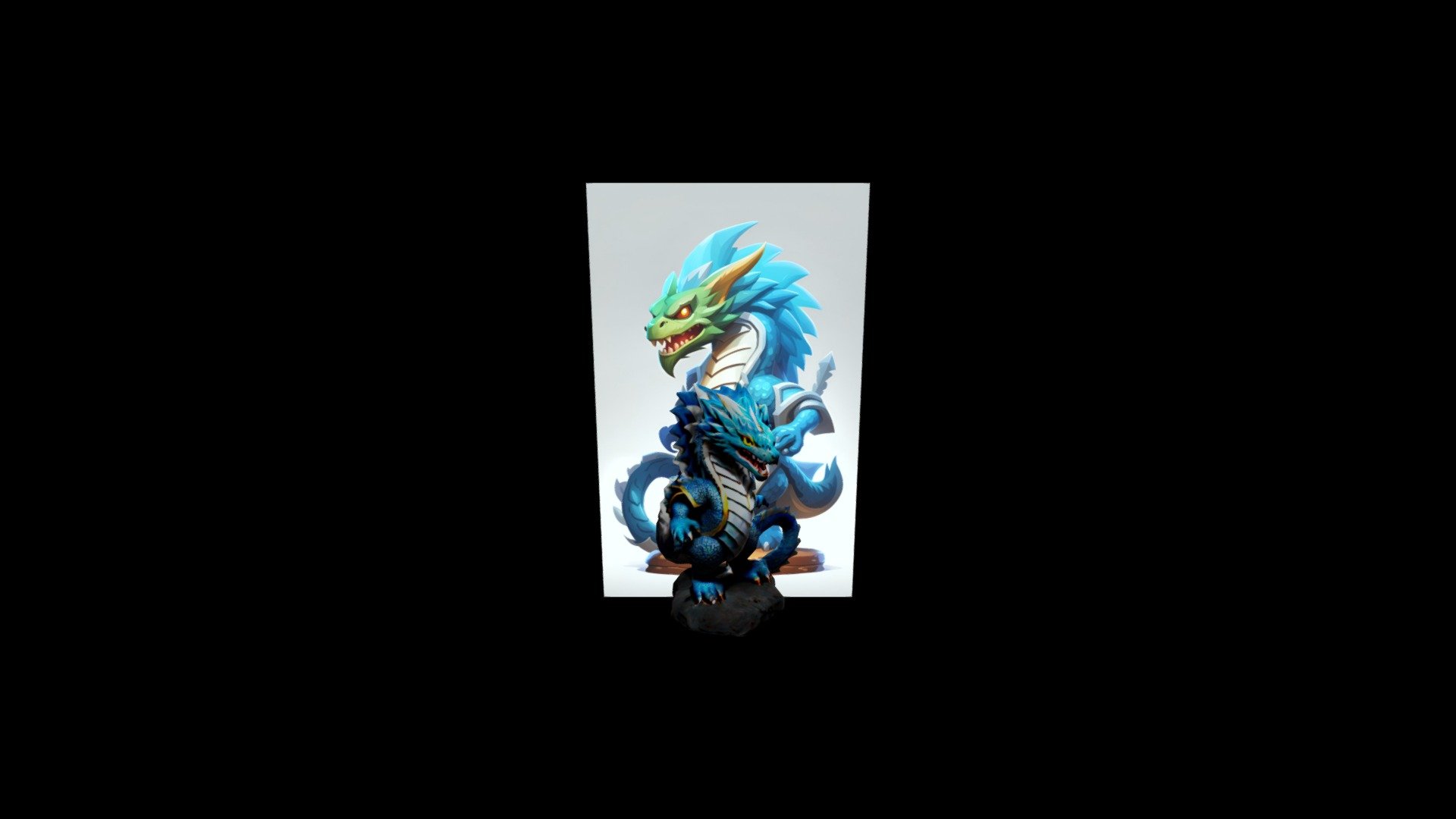 blue dragon This image shows blue dragon with a - Download Free 3D ...