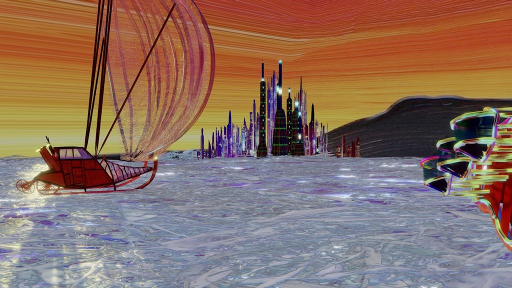 Iceglider .Scene from the movie "Barbarella" - 3D model by Miguelangelo ...