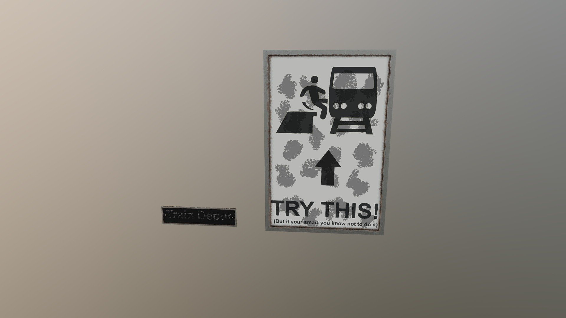 Small And Big Sign - 3D model by YouKnowWho [1005dff] - Sketchfab