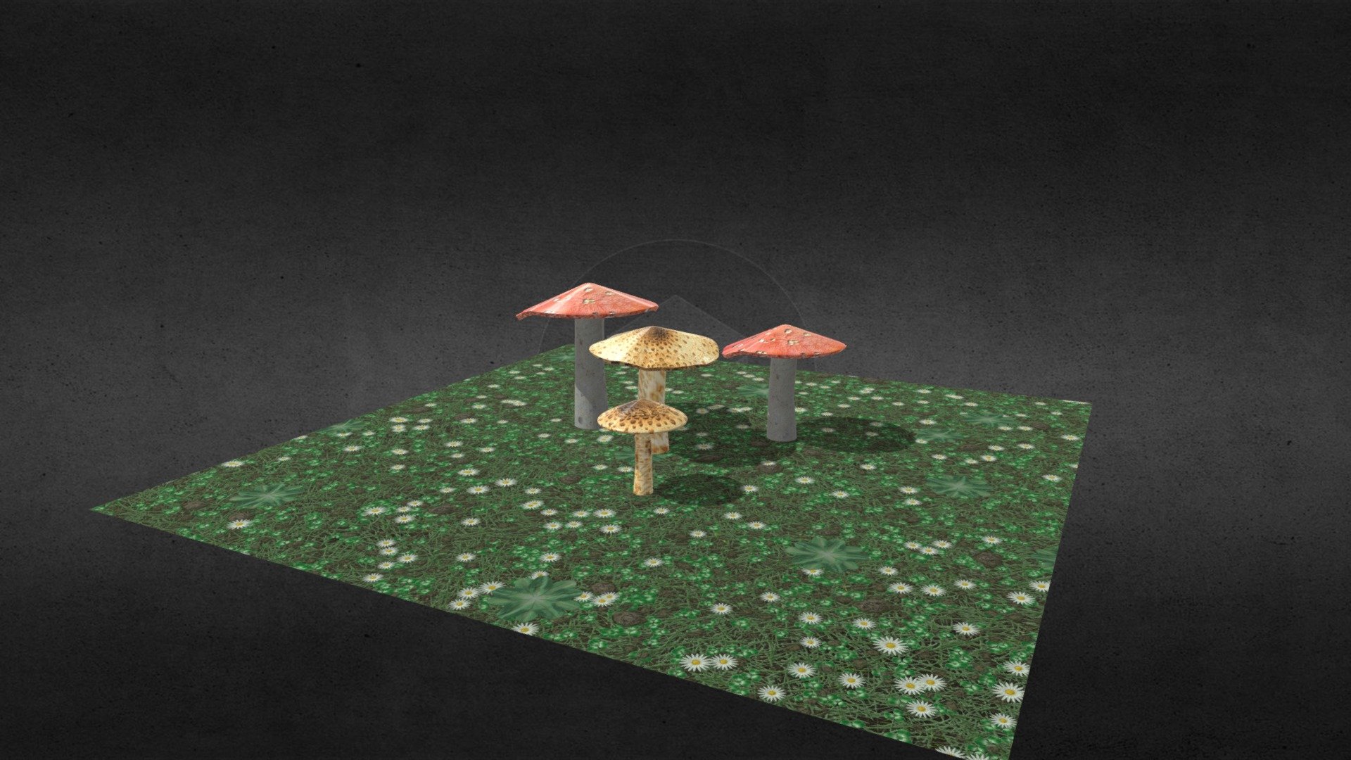 Mushrooms - Download Free 3D model by Dominic Baker (@Domuk) [1007f03 ...