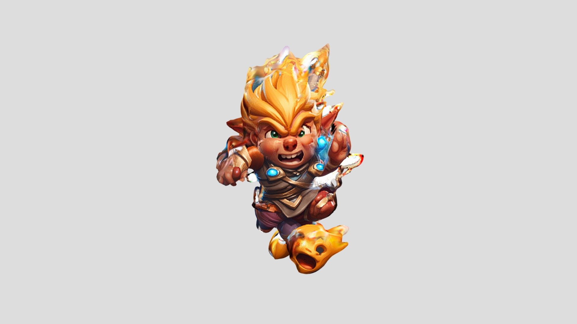 Angry little man with gold hair An angry litt - Download Free 3D model ...