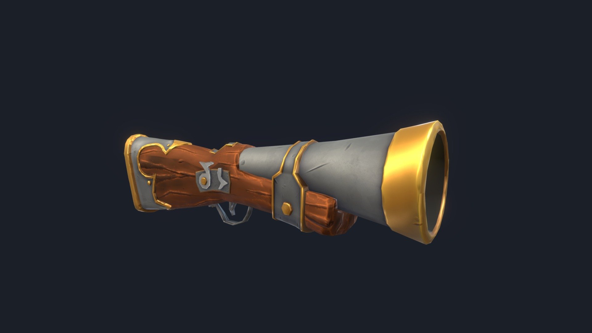 Stylized pirate shotgun - 3D model by tobu.risu [100cdc1] - Sketchfab