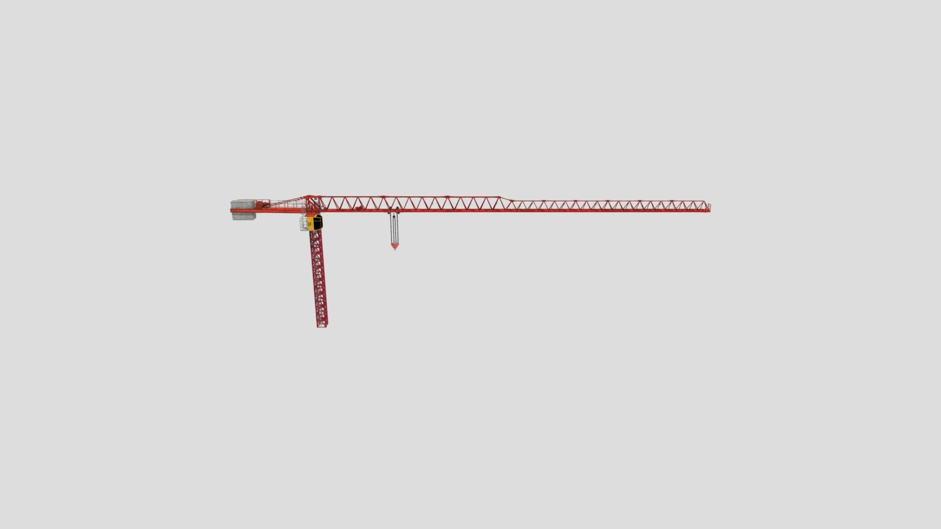 Hammerhead Tower Crane - 3D model by hamdihamzi.helmi [100ecd8] - Sketchfab