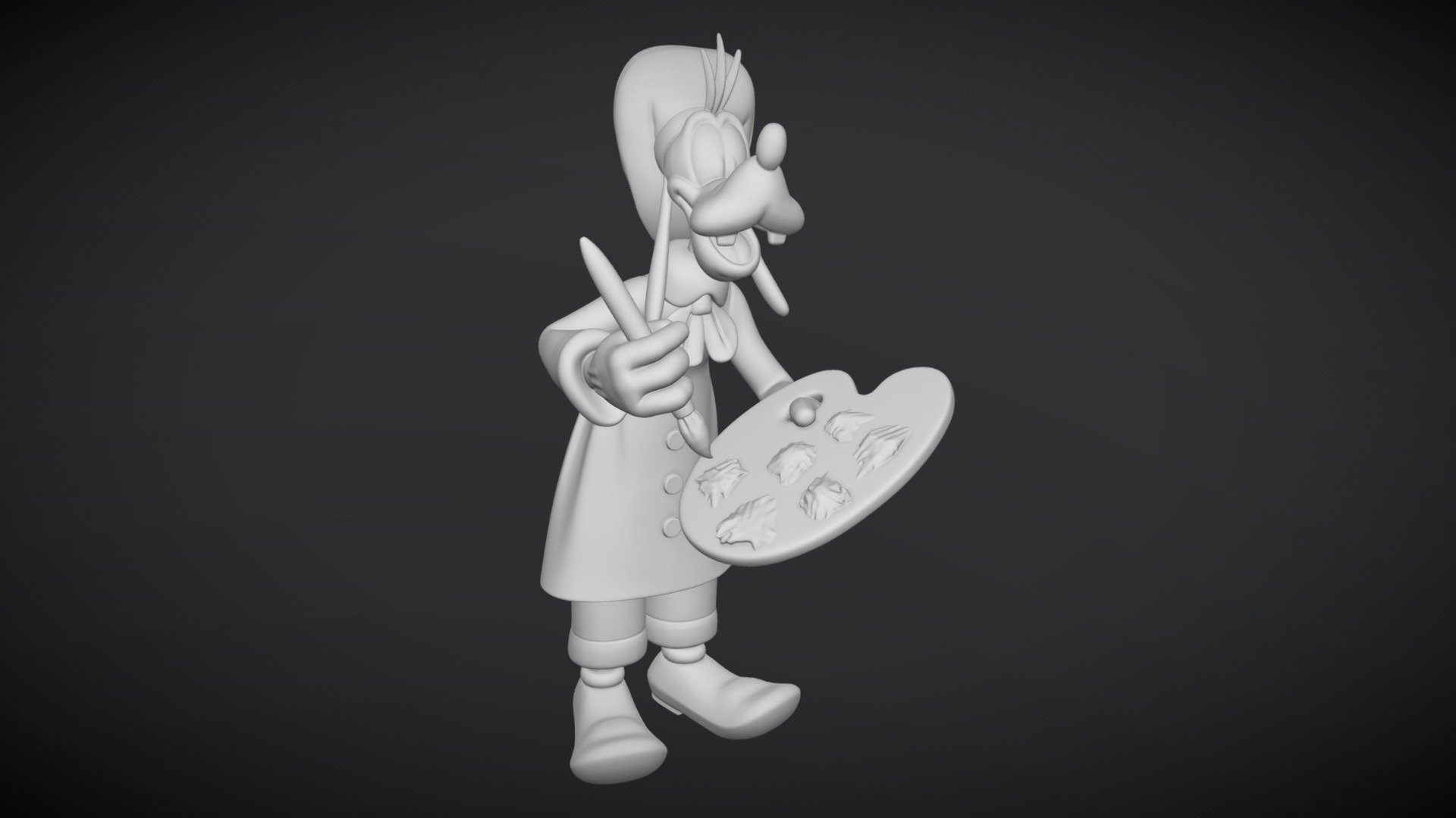Goofy Painter / Goofy Pintor - 3D model by JaviHow (@javihow7) [1014430 ...