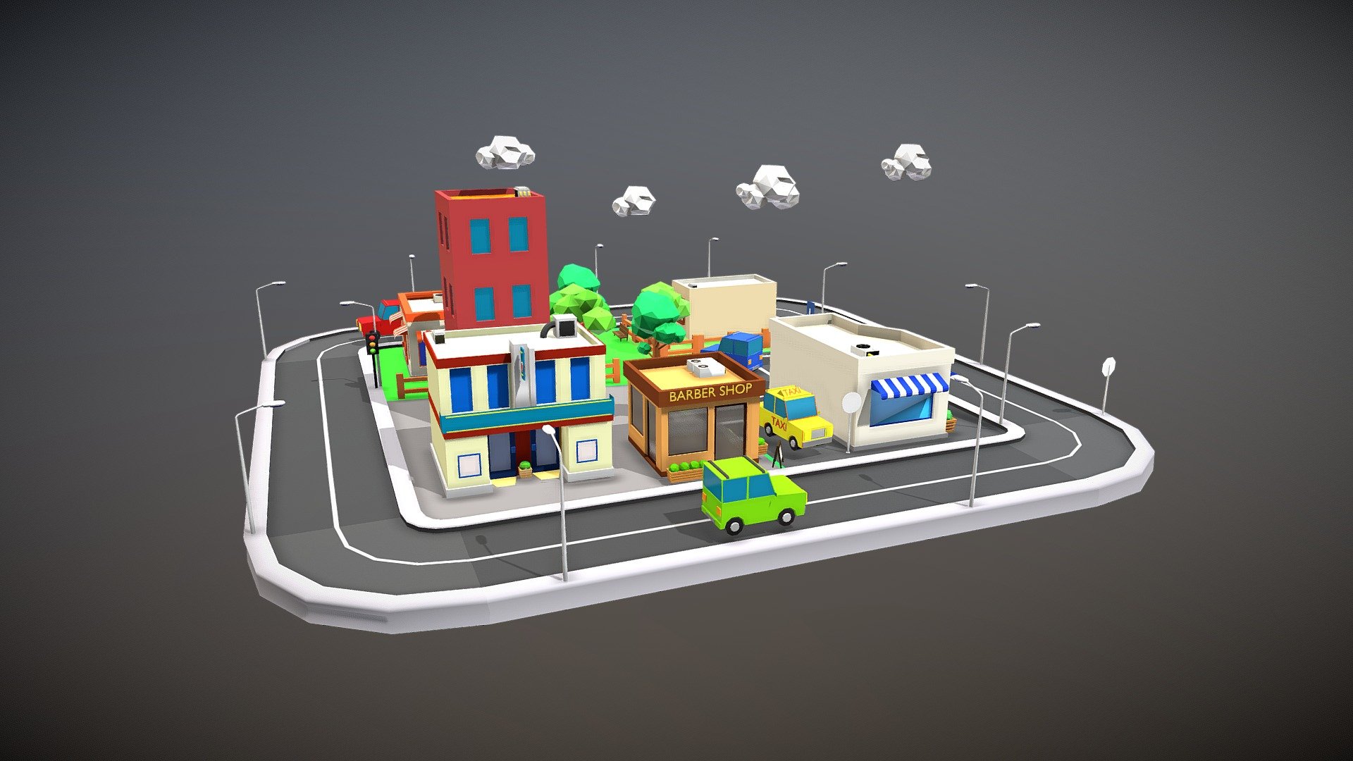 LowPoly Neighborhood - 3D model by NicolaRebecch95 [101758d] - Sketchfab