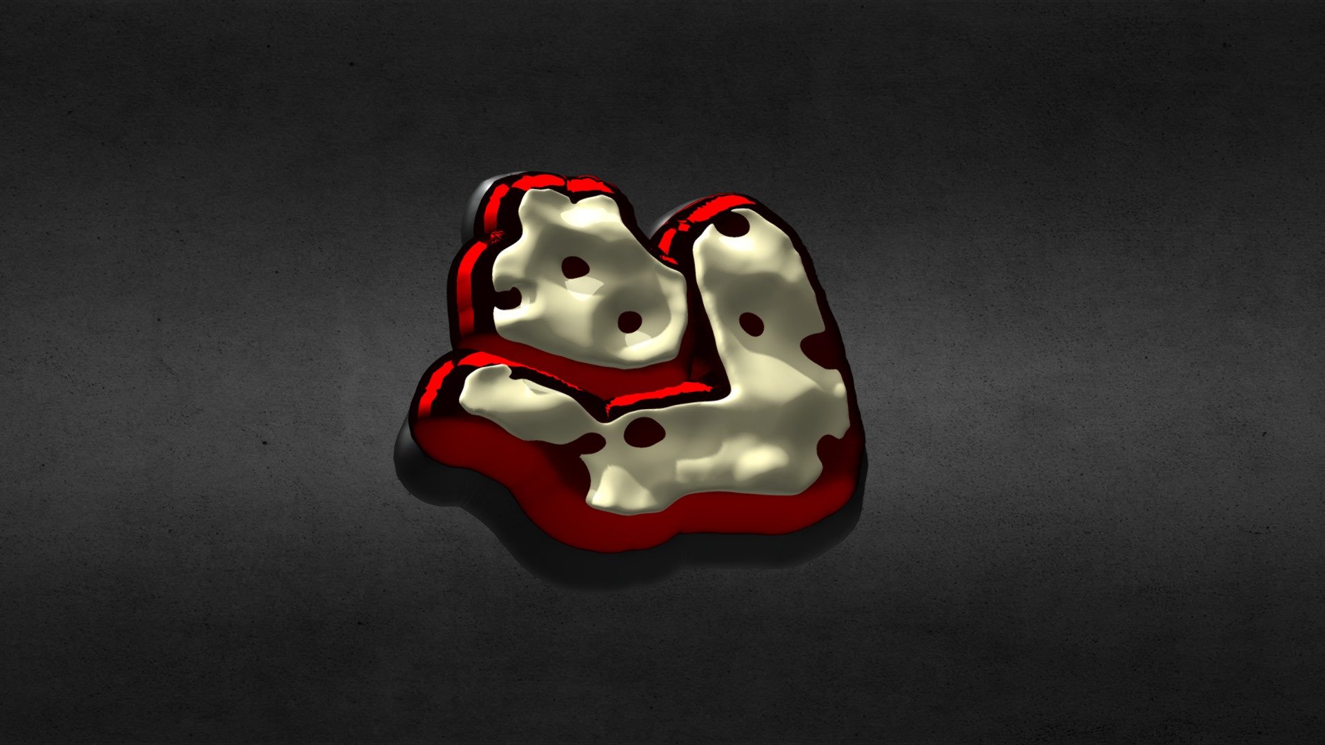 E letter - cheesy typography - 3D model by creiaskeera [1018d47 ...
